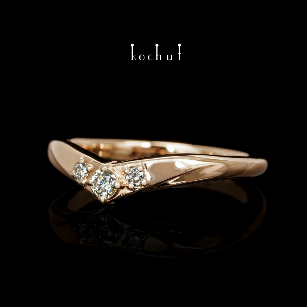 Ring My Lady | Red gold, diamonds