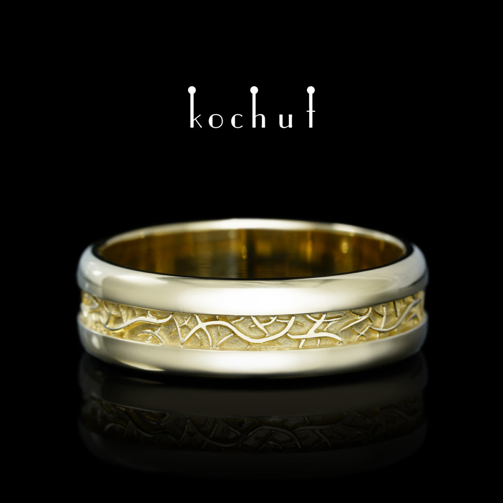 Wedding ring Noble roots | Yellow gold